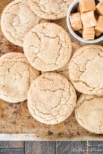Caramel Snickerdoodle Cookies | Kristine in Between