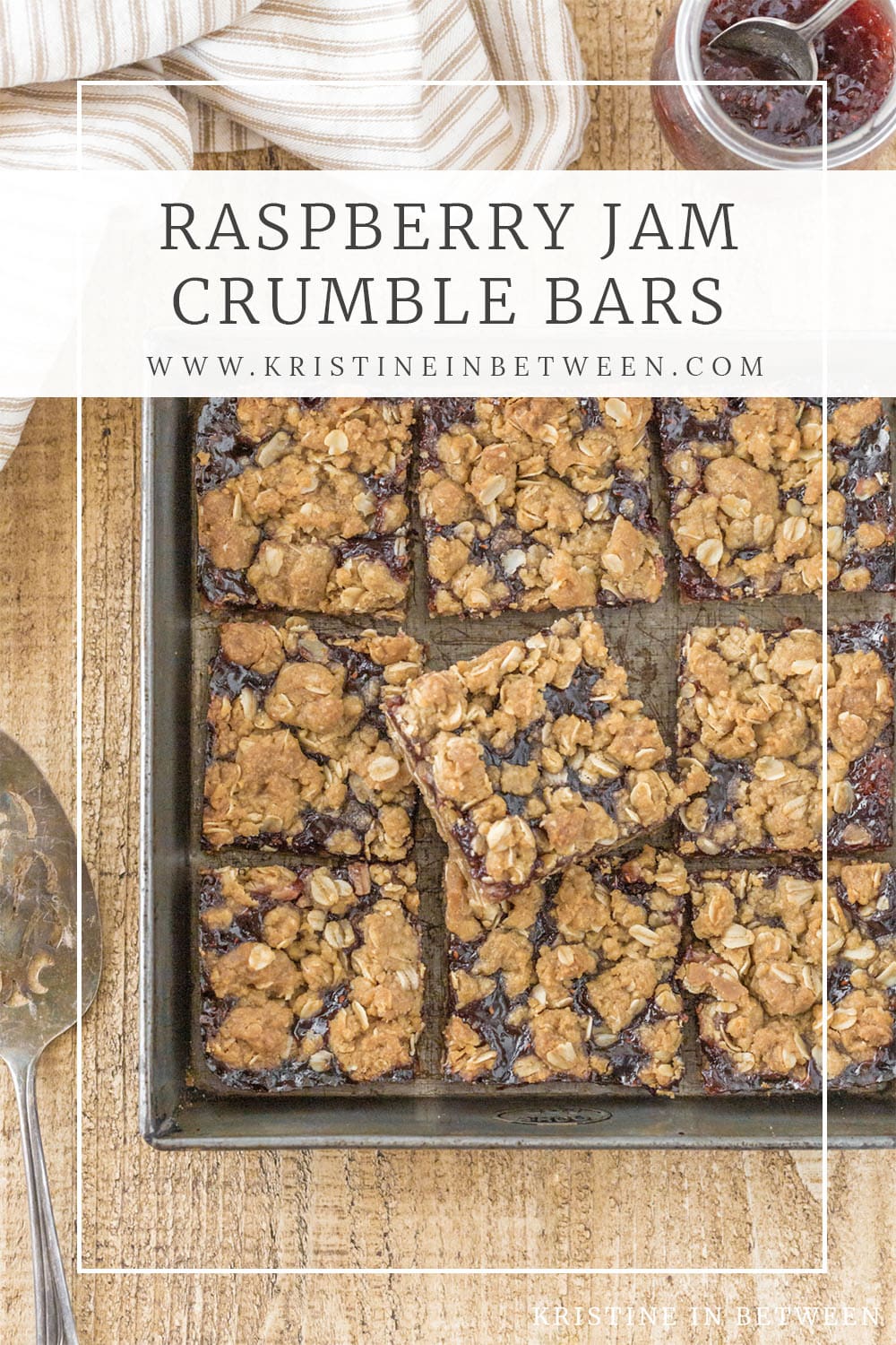Raspberry Jam Crumble Bars | Kristine in Between