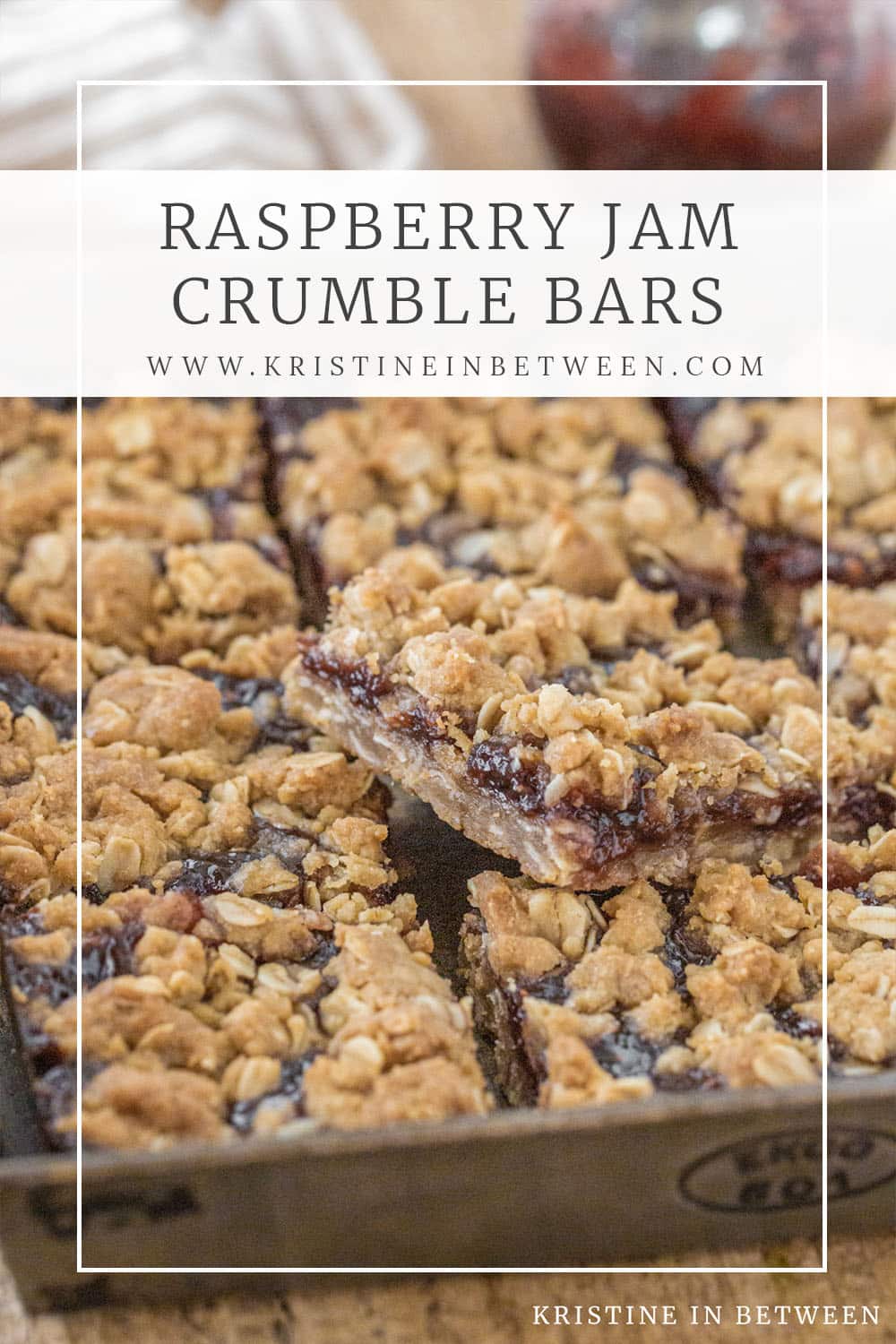 Raspberry Jam Crumble Bars | Kristine in Between