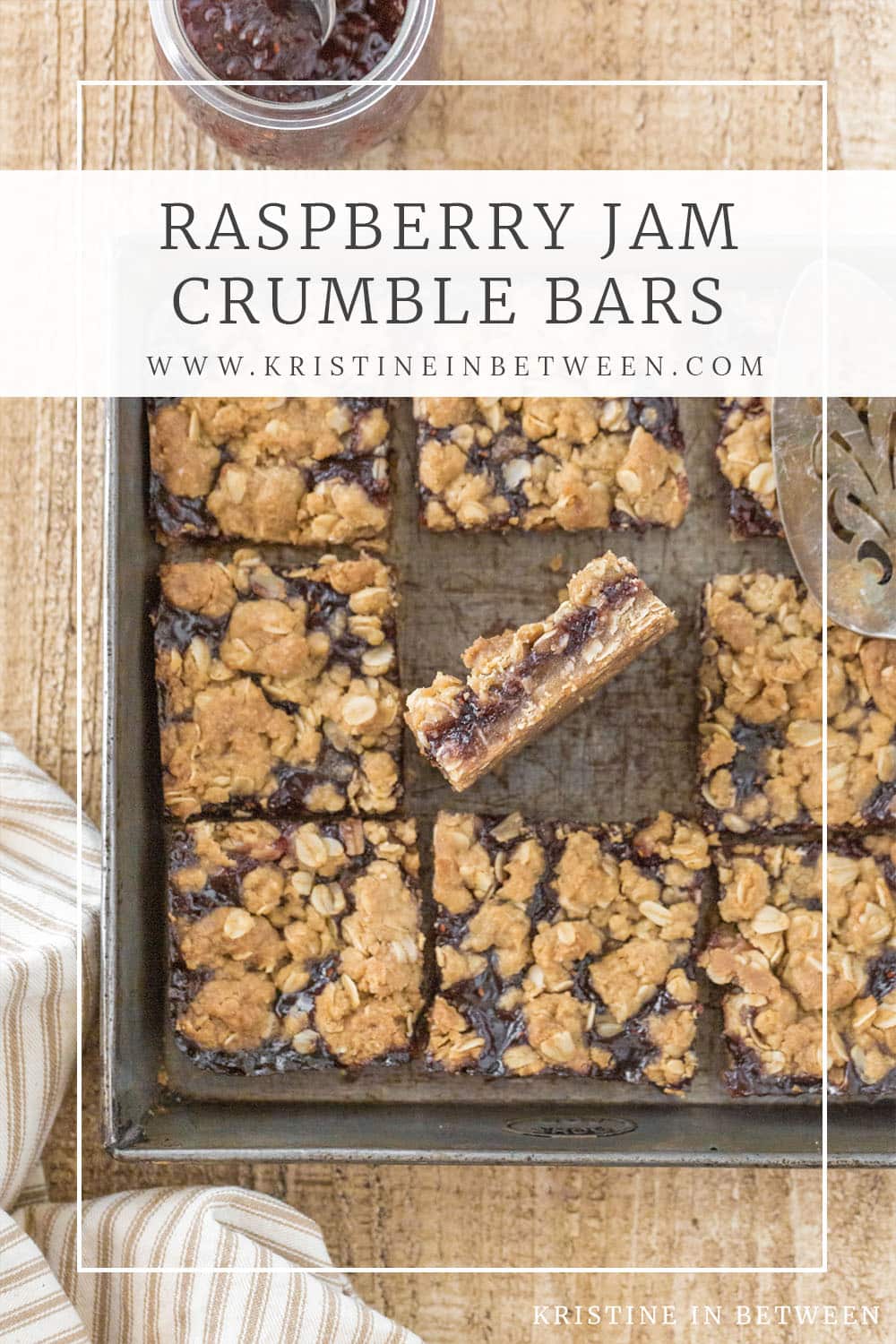 Raspberry Jam Crumble Bars | Kristine in Between