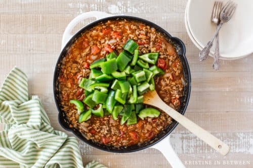 Inside Out Stuffed Peppers | Kristine in Between